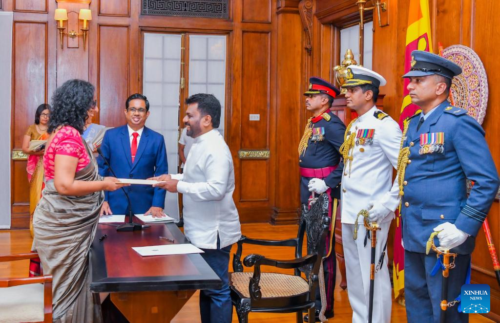 Harini Amarasuriya sworn in as new Sri Lankan prime minister-Xinhua